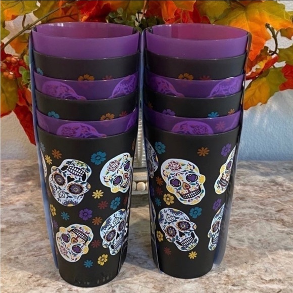 Dining | Set Of 12 24oz Skeleton Floral Ice Tea Cups | Poshmark